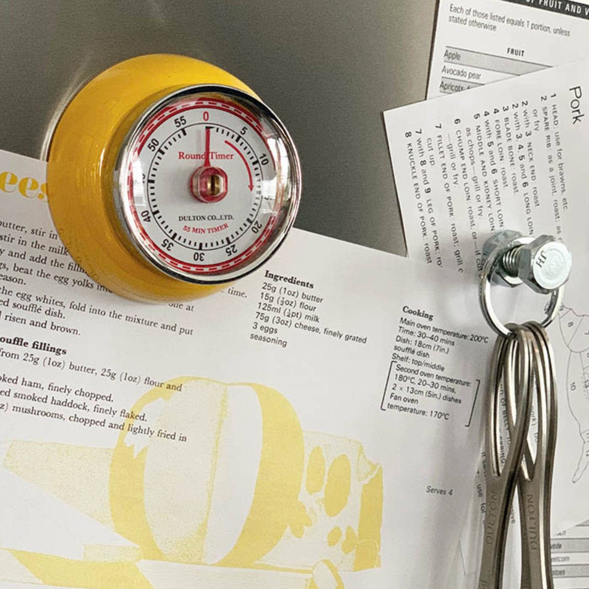 ダルトン DULTON キッチンタイマー マグネット付き ゼンマイ式 – ハウジー