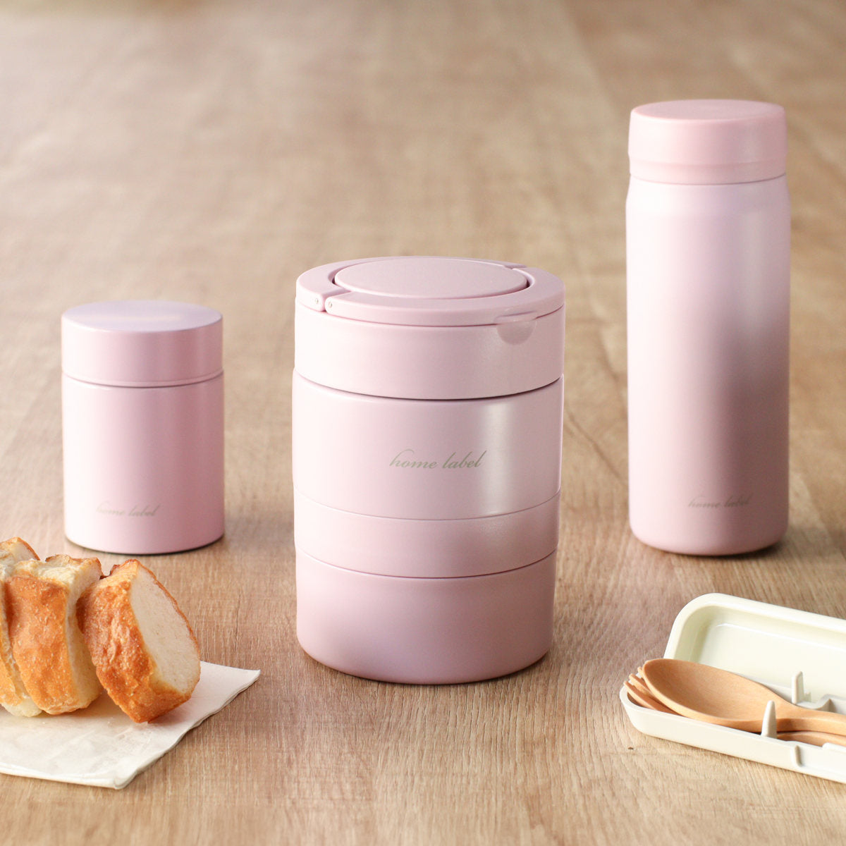 弁当箱 保温弁当箱 ホームレーベル ステンレス連結式ランチジャー 480ml 2段 – ハウジー