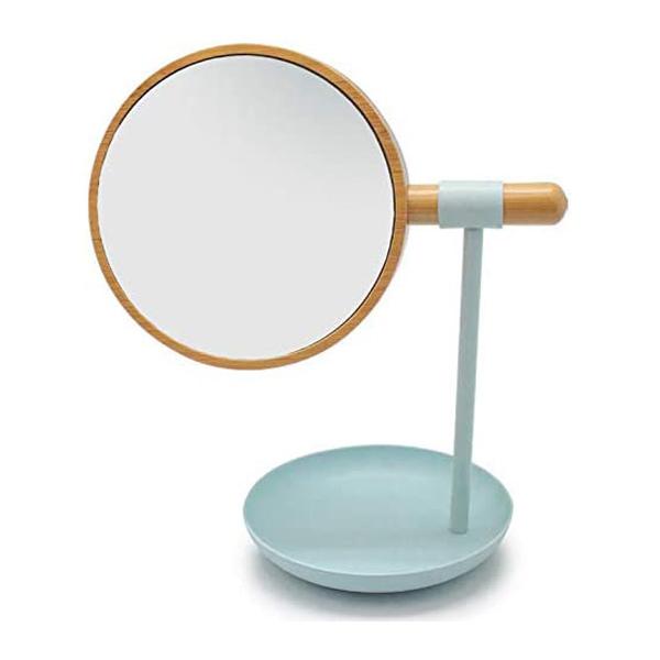 スタンドミラー 両面ミラー アクセサリートレー 拡大鏡 卓上 コスメ 収納 2WAY ミラー 鏡 かがみ – ハウジー